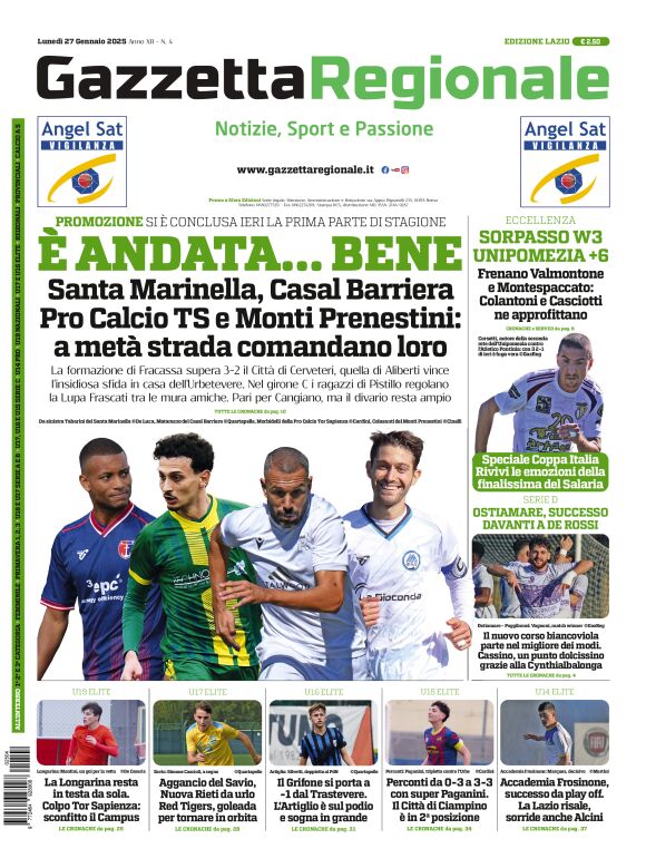 Edicola digitale | Gazzetta Regionale | 27/01/2025